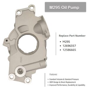 M295 Oil Pump Replace 12586665, LS Oil Pump for Chevy Silverado, Suburban, Tahoe, Trailblazer, GMC Sierra, Yukon, Cadillac LS1 LS3 LS2 LS6 4.8L 5.3L 6.0L