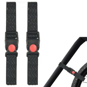 cosmos 2 pcs bike wheel stabilizer straps anti-slip adjustable fastening tie down straps reusable versatile hook & loop securing straps