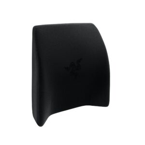 Razer Lumbar Cushion Lumbar Support for Gaming Chair: Fully-Sculpted Lumbar Curve - Memory Foam Padding - Wrapped in Plush Black Velvet