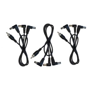 kurrent electric (3) pack of 3 way split effects pedal dc power cables for cioks power supplies