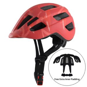 Kids Bike Helmet for Ages 1-8 Years, Adjustable Toddler Boys and Girls Helmets, Lightweight Child Infant Bicycle Cycling Scooter Sports Helmet XS, 48-50cm, Red Whale