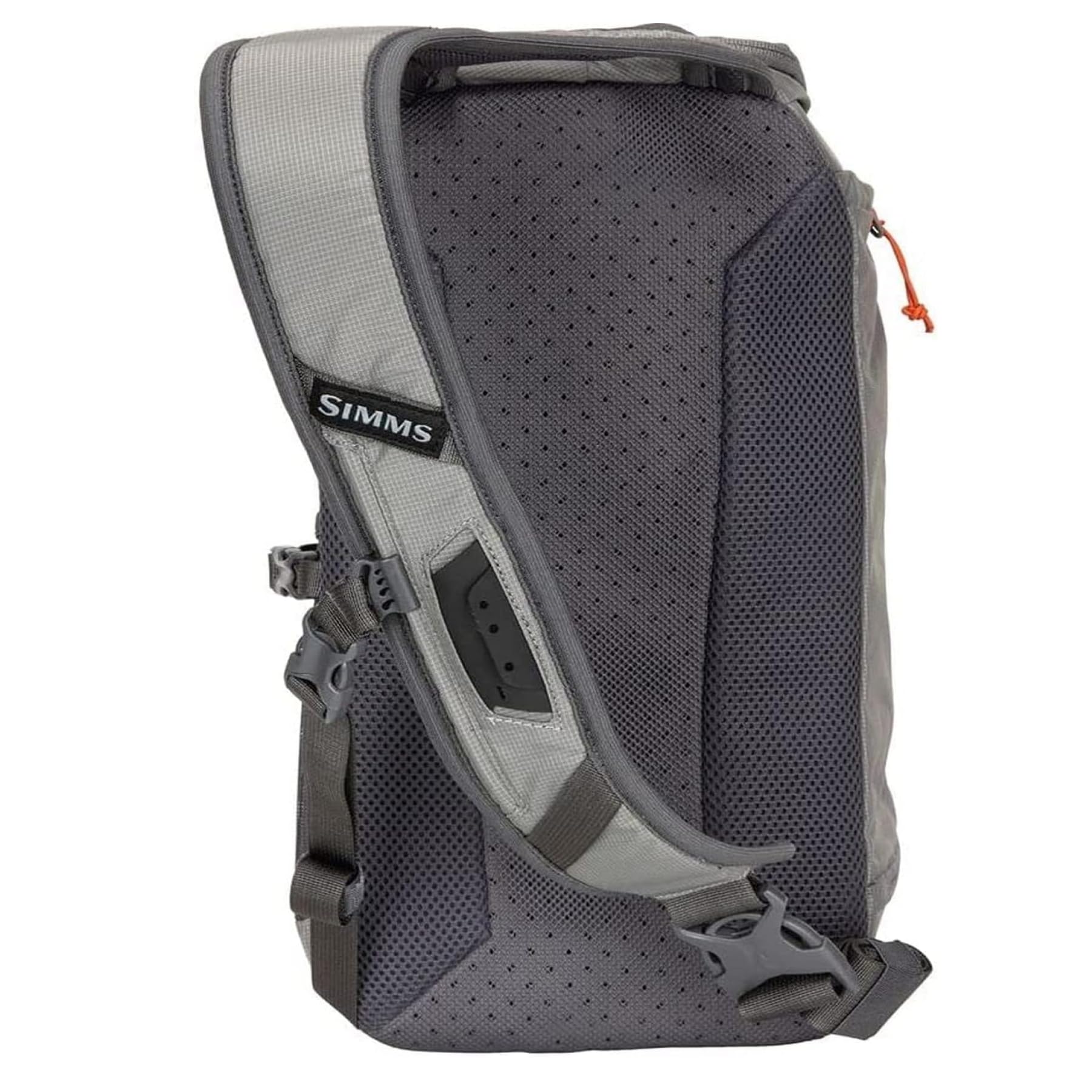 Simms Freestone Sling Pack - Lightweight, Durable Fly Fishing Tackle Bag with Compression Molded Workstation and Ergonomic Shoulder Strap (Pewter)