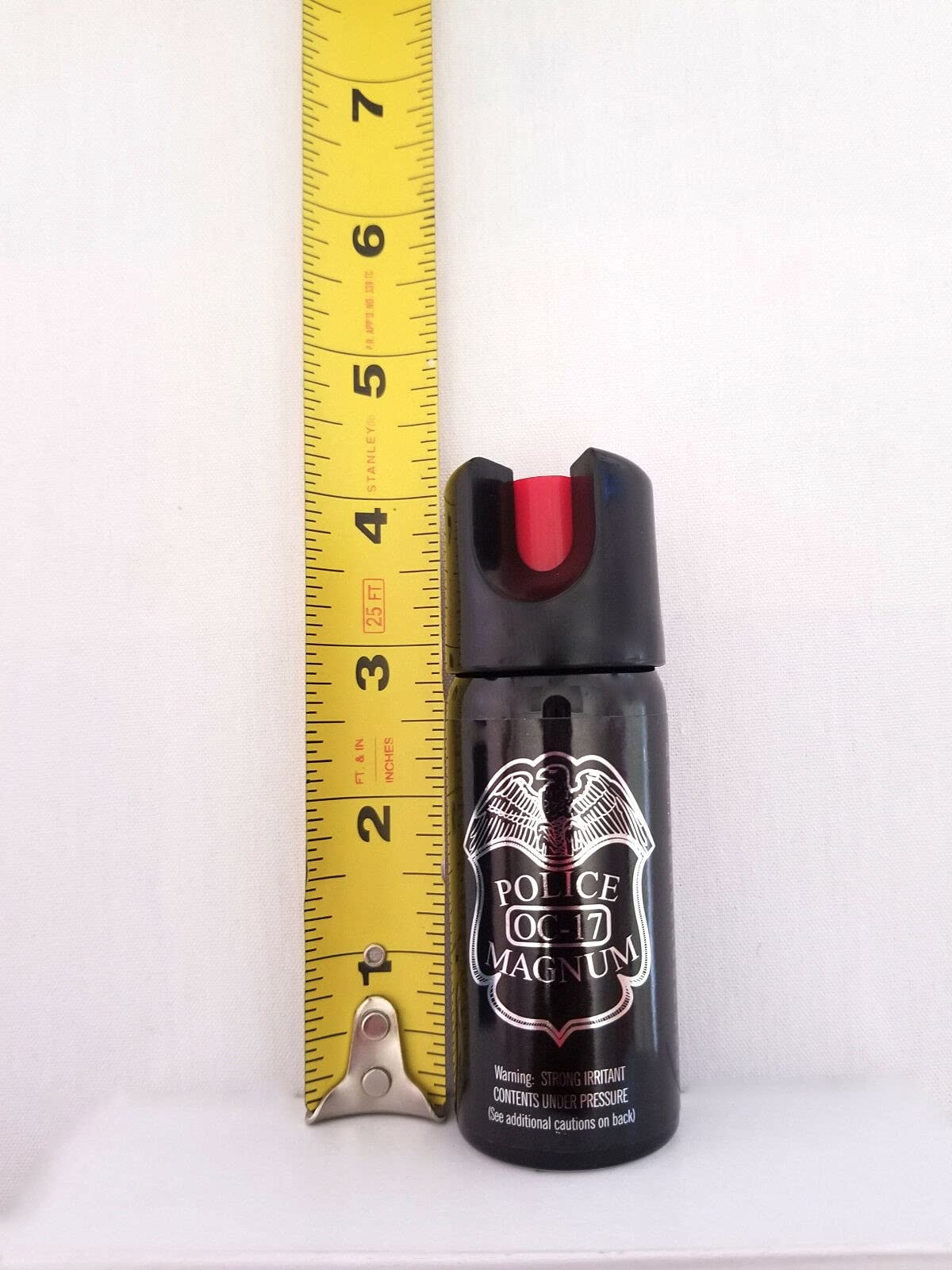 POLICE MAGNUM Pepper Spray Self Defense Portable Safety Canister- 2 oz Twist Lock (Red)