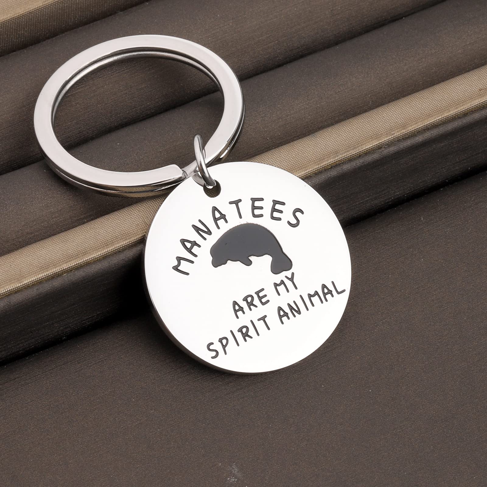 Lywjyb Birdgot Manatees Are My Spirit Animal Keychain Funny Animal Lover Gift (Manatees ky)