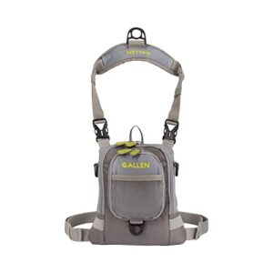 Allen Company Fall River Fly Fishing Chest Pack - Fits up to 2 Tackle/Fly Boxes and Other Accessories - Gray/Lime