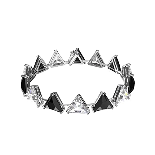 SWAROVSKI Ortyx Bracelet, Triangle cut crystals, Black, Rhodium Finish