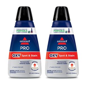 bissell professional spot and stain + oxy portable machine formula, 2-pack, 20389, 64 fl oz