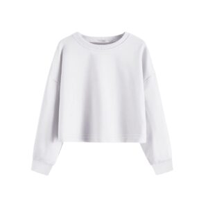 arshiner girls crop tops kids long sleeve pullover sweatshirts girls cropped crewneck sweatshirt white crop top long sleeve cute clothes for 10-12