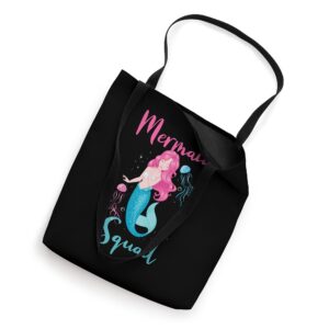 Mermaid Squad | Cute Matching Little Girls Birthday Party Tote Bag