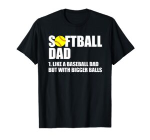 softball dad definition funny t-shirt