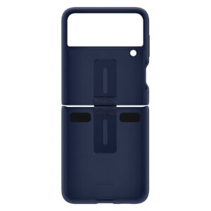 Samsung Galaxy Z Flip 3 Phone Case, Silicone Protective Cover with Ring, Heavy Duty, Shockproof Smartphone Protector, US Version, Navy,EF-PF711TNEGUS