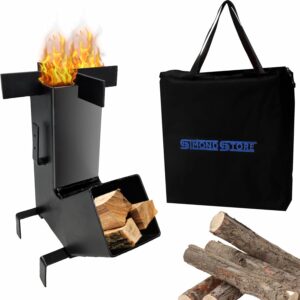 simond store - rocket stove - rocket stove camping with free carrying bag - portable wood stove camping stove wood gear rocket stove kit with big fuel chamber rocket stoves for cooking wood burning