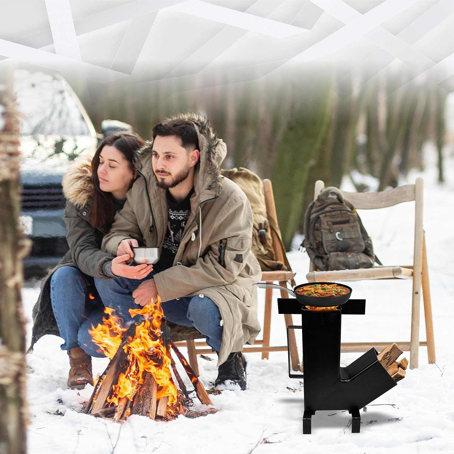 Simond Store - Rocket Stove - Rocket Stove Camping with FREE Carrying Bag - portable wood stove camping stove wood Gear rocket stove kit with Big Fuel Chamber rocket stoves for cooking wood burning