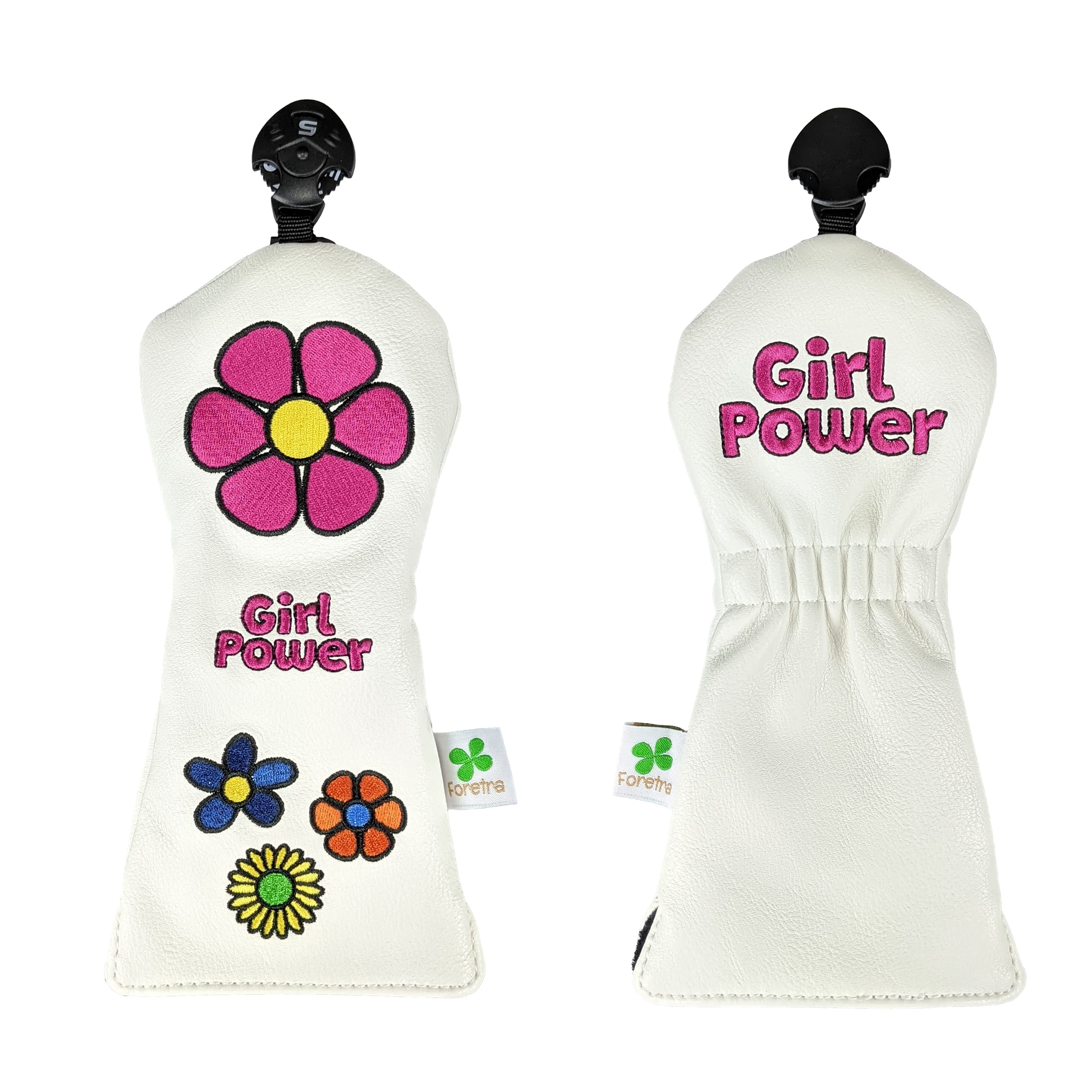 Foretra - Limited Edition Girl Power Hybrid Headcover - Tour Quality Golf Club Cover - Style and Customize Your Golf Bag