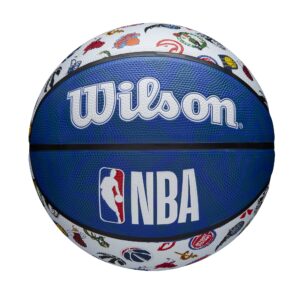 wilson nba all team basketball - size 7-29.5", red, white & blue