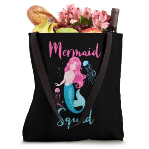 Mermaid Squad | Cute Matching Little Girls Birthday Party Tote Bag