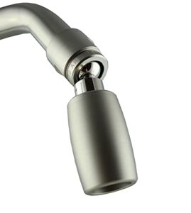 high sierra showerheads® - solid metal 1.5 gpm high efficiency, low-flow shower head with long nut - brushed nickel