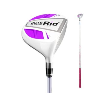 wood golf club kids 1# golf clubs rod golf wood driver fairway woods junior golf putter 32''-36'' for 3-12 years old girls boys (white&pink,32'' for 3-5y)