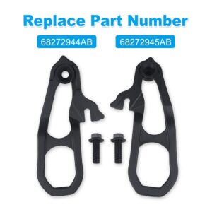 JDMON Compatible with Heavy Duty Front Tow Hooks with Hardware Dodge Ram 1500 2019 2020 2021 Replaces 68272944AB 68272945AB