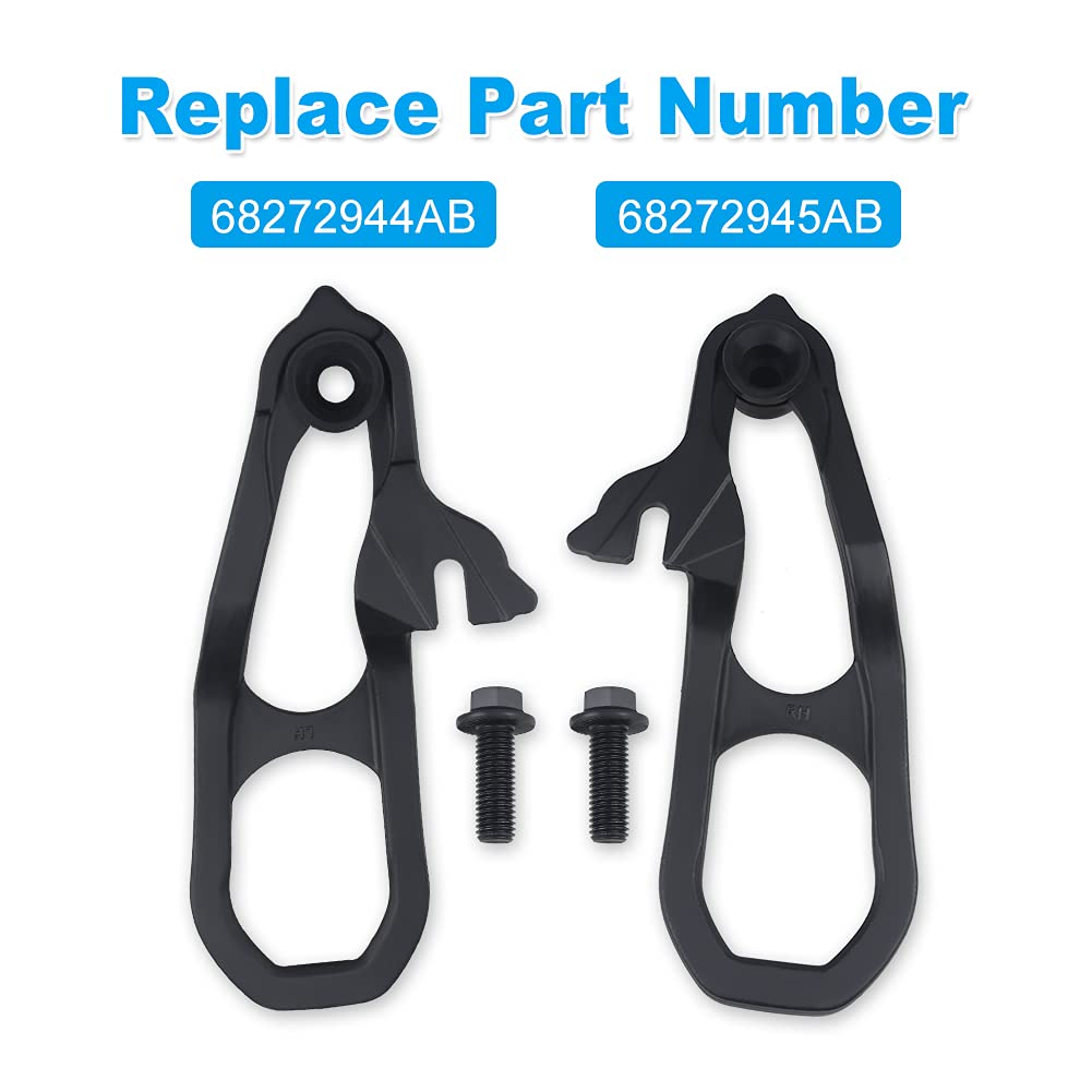 JDMON Compatible with Heavy Duty Front Tow Hooks with Hardware Dodge Ram 1500 2019 2020 2021 Replaces 68272944AB 68272945AB