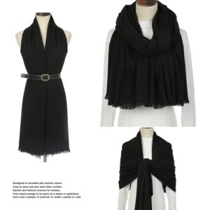 RUI VTRON Black Scarfs for Women Pashmina Shawls and Wraps for Evening Dresses Fall Winter Scarves