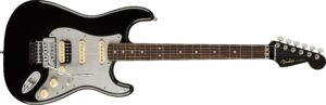 fender american ultra luxe stratocaster floyd rose hss - mystic black with rosewood fingerboard