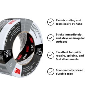 3M Duct Tape DT8, 3 Pack, Industrial Strength, Multi-Use, Silver, 1.88" x 60 yd, Professional Grade Adhesive