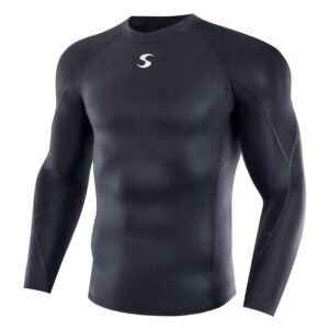 synergy men's sequent neoprene multisport full sleeve top (black, medium)