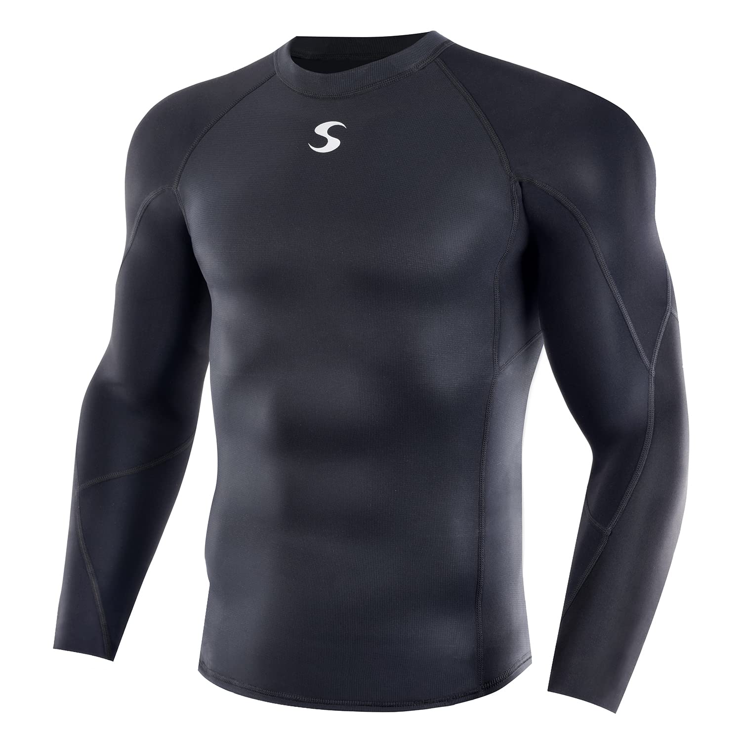 Synergy Men's Sequent Neoprene Multisport Full Sleeve Top (Black, Medium)