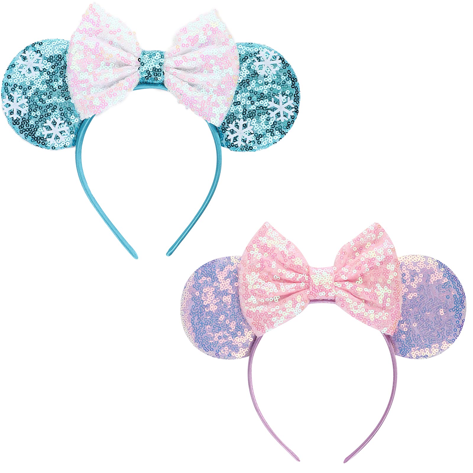 DRESHOW Mouse Ears Bow Headbands Glitter Party Decoration Cosplay Costume for Girls & Women