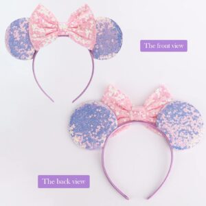 DRESHOW Mouse Ears Bow Headbands Glitter Party Decoration Cosplay Costume for Girls & Women