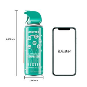 iDuster Disposable Compressed Duster, Computer Cleaner, Keyboard Cleaner, 1 Pack, 10 oz