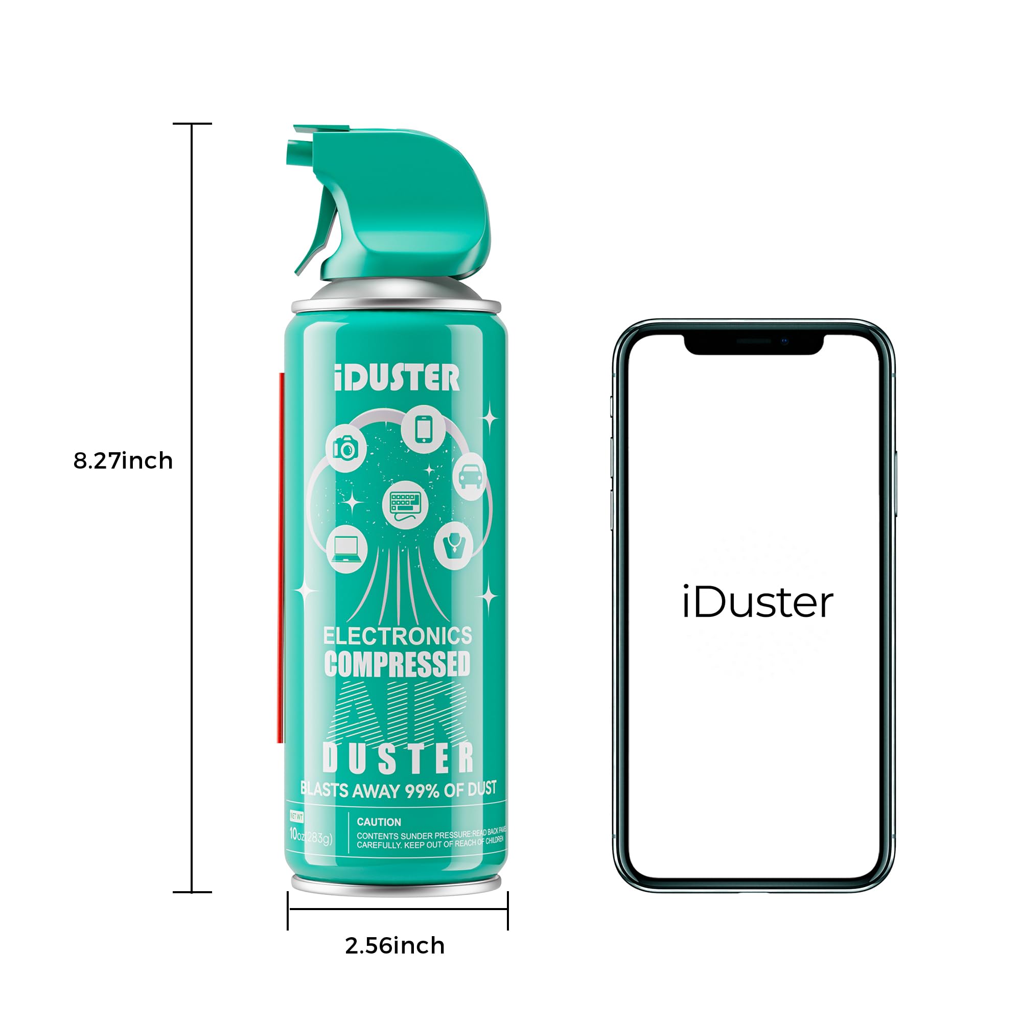 iDuster Disposable Compressed Duster, Computer Cleaner, Keyboard Cleaner, 1 Pack, 10 oz