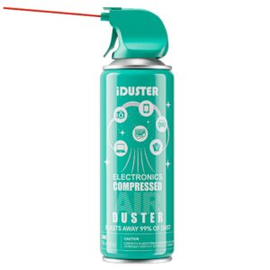 iduster disposable compressed duster, computer cleaner, keyboard cleaner, 1 pack, 10 oz