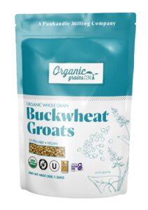 organic grains organic hulled buckwheat groats - 3 lbs. (48 oz.) - the top organic buckwheat ingredient for your buckwheat food needs! - non gmo, kosher, & vegan