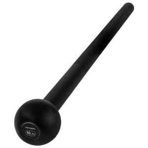 retrospec steel macebell 5 to 30lbs for men & women steel mace strength training & full body workouts, matte black