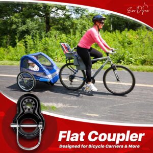 Bike Coupler (2-Pack), Coupler Hitch Attachments Compatible with Schwinn & Instep Bike Trailers, Aftermarket Replacement | Flat Coupler, Designed for Bicycle Carriers & More by Evo Dyne