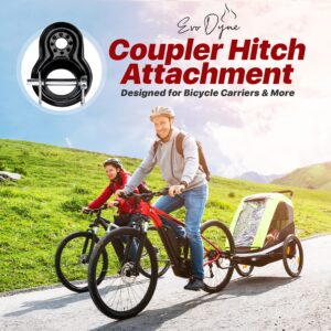 Bike Coupler (2-Pack), Coupler Hitch Attachments Compatible with Schwinn & Instep Bike Trailers, Aftermarket Replacement | Flat Coupler, Designed for Bicycle Carriers & More by Evo Dyne