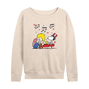 hybrid apparel - peanuts - american - women's french terry pullover - size 3x