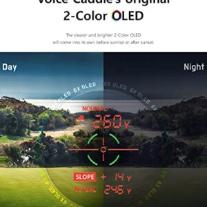 Voice Caddie SL2 Golf GPS Laser Rangefinder | Distance Measuring Flag Pole Locking Vibration | Slope Mode Tournament Switch | Continuous Scan | 6X Magnification | 1,000 Yards | USB Rechargeable