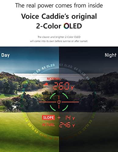 Voice Caddie SL2 Golf GPS Laser Rangefinder | Distance Measuring Flag Pole Locking Vibration | Slope Mode Tournament Switch | Continuous Scan | 6X Magnification | 1,000 Yards | USB Rechargeable