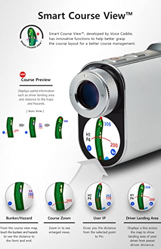 Voice Caddie SL2 Golf GPS Laser Rangefinder | Distance Measuring Flag Pole Locking Vibration | Slope Mode Tournament Switch | Continuous Scan | 6X Magnification | 1,000 Yards | USB Rechargeable