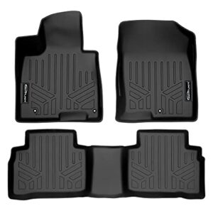 smartliner all weather custom fit black 2 row floor mat liner set compatible with 2022-2023 hyundai tucson