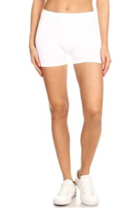 urban look womens comfortable seamless slip boyshorts for under dress… (one size, white)