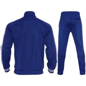 R RAMBLER 1985 Zusmen Mens Athletic 2 Piece Tracksuit Sets Casual Jogging Suits Full Zip Sports Set Stand-up collar Sweatsuit fo Men Royalblue 5XL