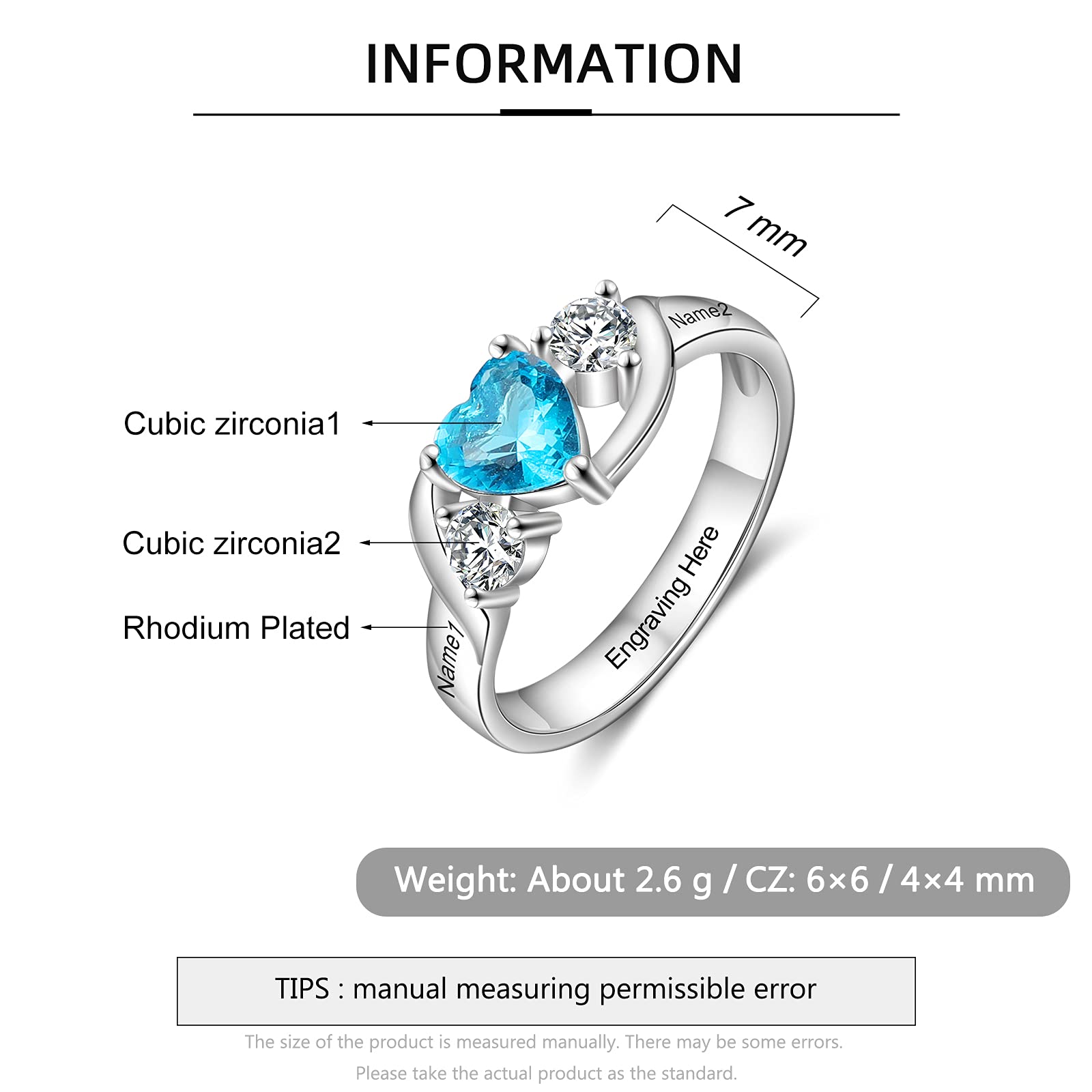 Lam Hub Fong Personalized Name Rings for Women with Simulated Birthstone Couples Promise Rings Engagement Name Rings for Women (7)