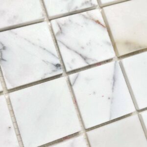 Tenedos Calacatta Gold Marble 2x2 Square Floor and Wall Tile Honed for Kitchen Backsplash| Bathroom| Fireplace Surround