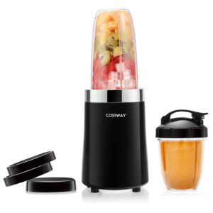 costway nutri blender, 1000 watt base for juices, shakes & smoothies personal blender, black