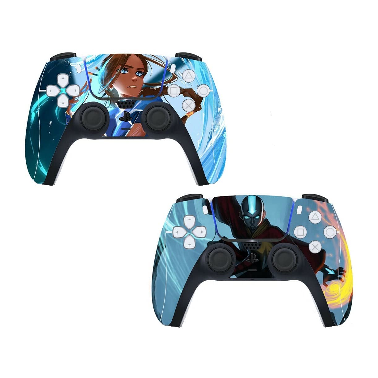 EBTY-Dreams Inc. - Set of 2 Aang, Katara Vinyl Skin Sticker Decal Protector For Playstation 5 (PS5) Controllers