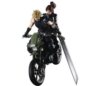 square enix final fantasy vii remake: cloud strife, jessie and motorcycle play arts kai action figure set jessie: w 3.13" x d 2.23" x h 9.72"